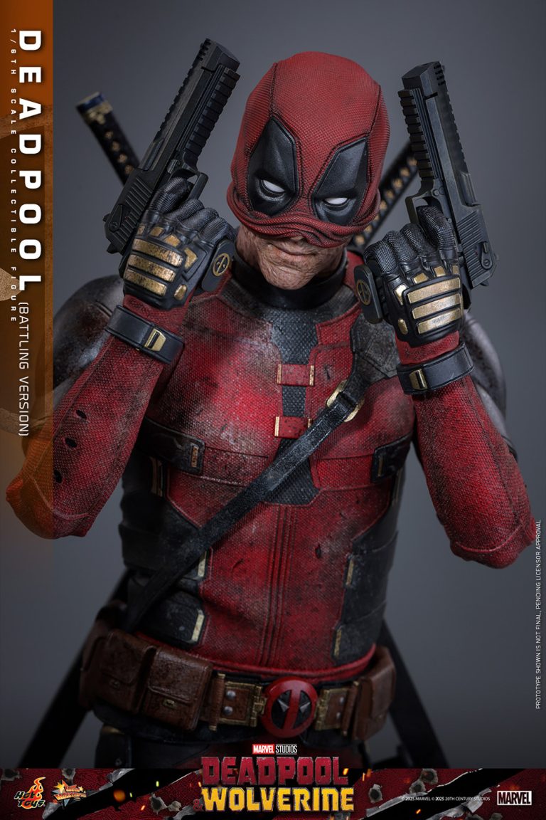 Deadpool Battling Version Sixth Scale Figure Marvel Limited Collectible ...