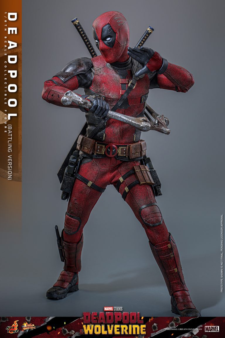 Deadpool Battling Version Sixth Scale Figure Marvel Limited Collectible ...