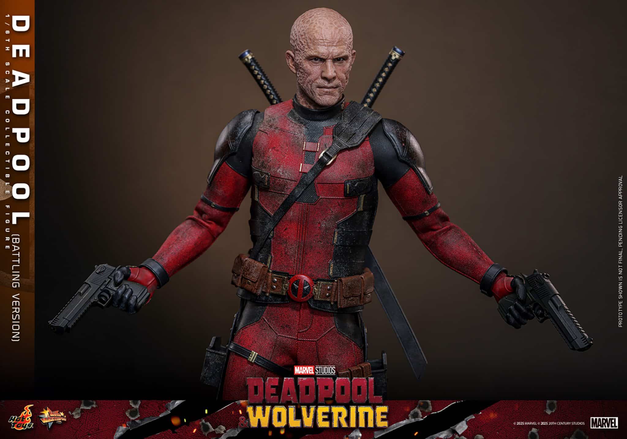 Deadpool Battling Version Sixth Scale Figure Marvel Limited Collectible ...