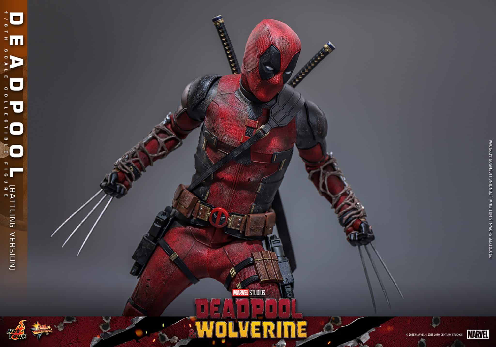 Deadpool Battling Version Sixth Scale Figure Marvel Limited Collectible ...