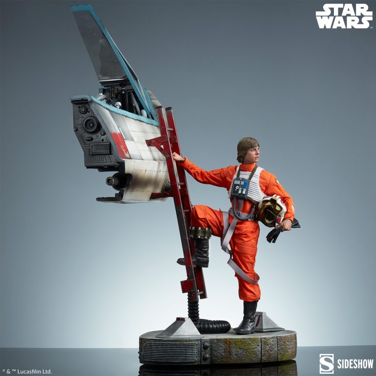 Luke Skywalker and X-Wing: Red Five, Standing By Premium Format Figure ...
