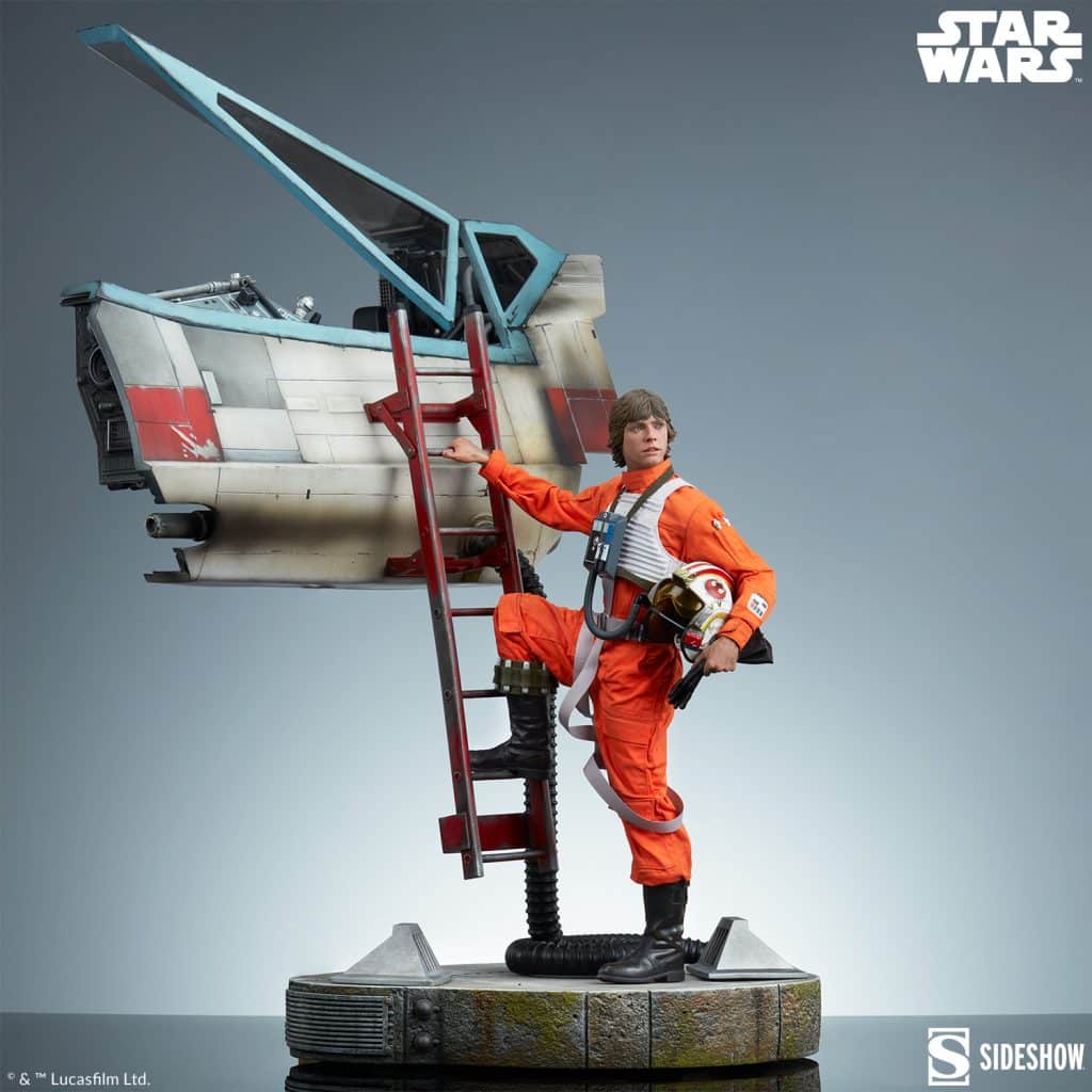 Luke Skywalker and X-Wing: Red Five, Standing By Premium Format Figure ...