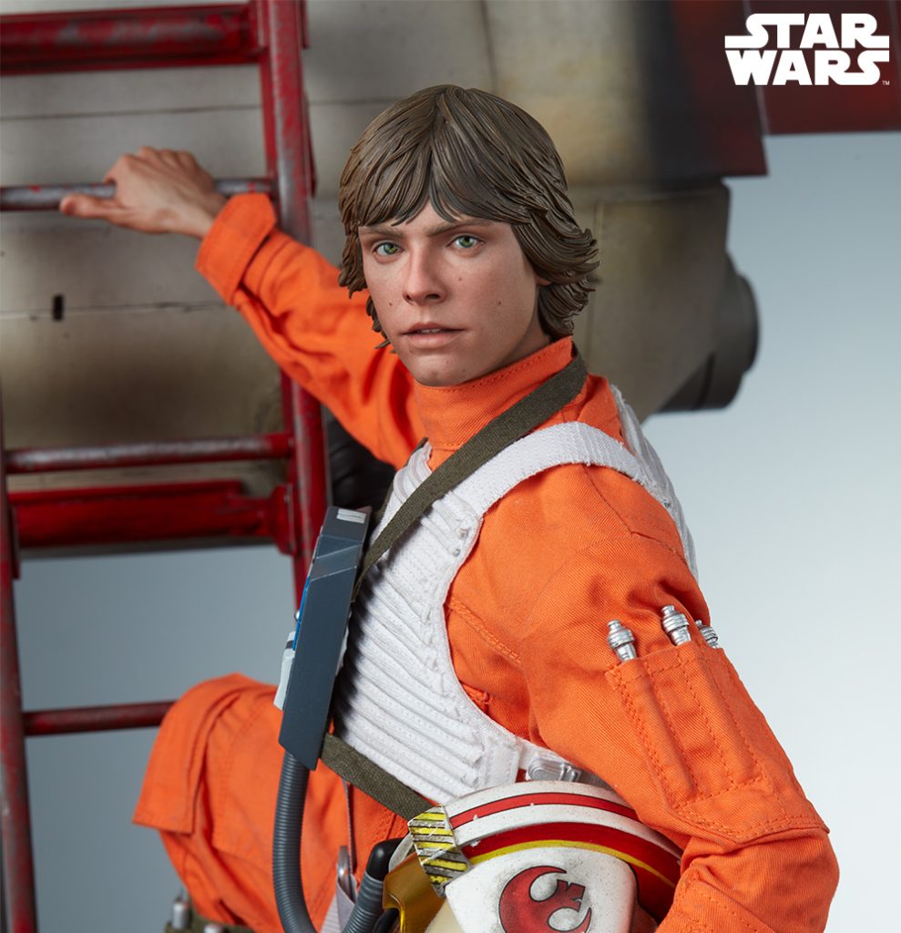 Luke Skywalker and X-Wing: Red Five, Standing By Premium Format Figure ...