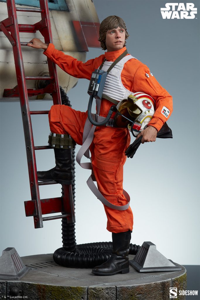 Luke Skywalker and X-Wing: Red Five, Standing By Premium Format Figure ...