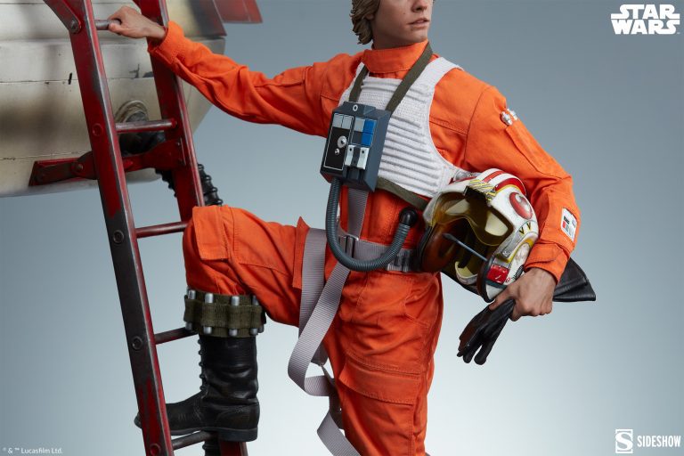Luke Skywalker and X-Wing: Red Five, Standing By Premium Format Figure ...