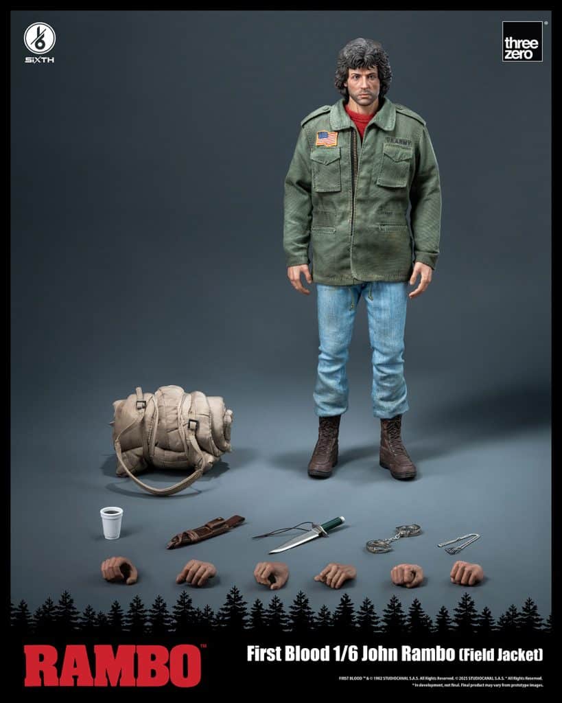 John Rambo Sixth Scale Figure Field Jacket Variant First Blood Limited ...