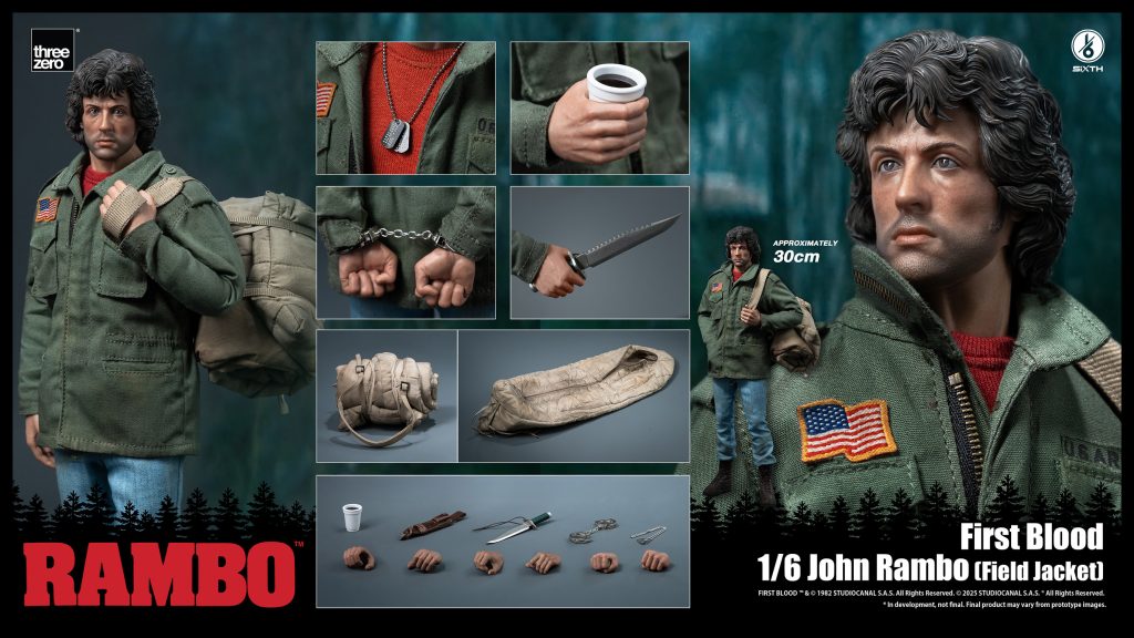 John Rambo Sixth Scale Figure Field Jacket Variant First Blood Limited ...