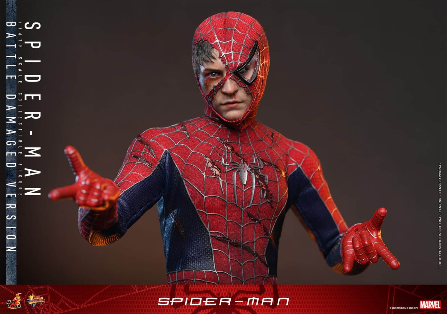 Spider-Man Battle Damaged Sixth Scale Figure Tobey Maguire Variant ...