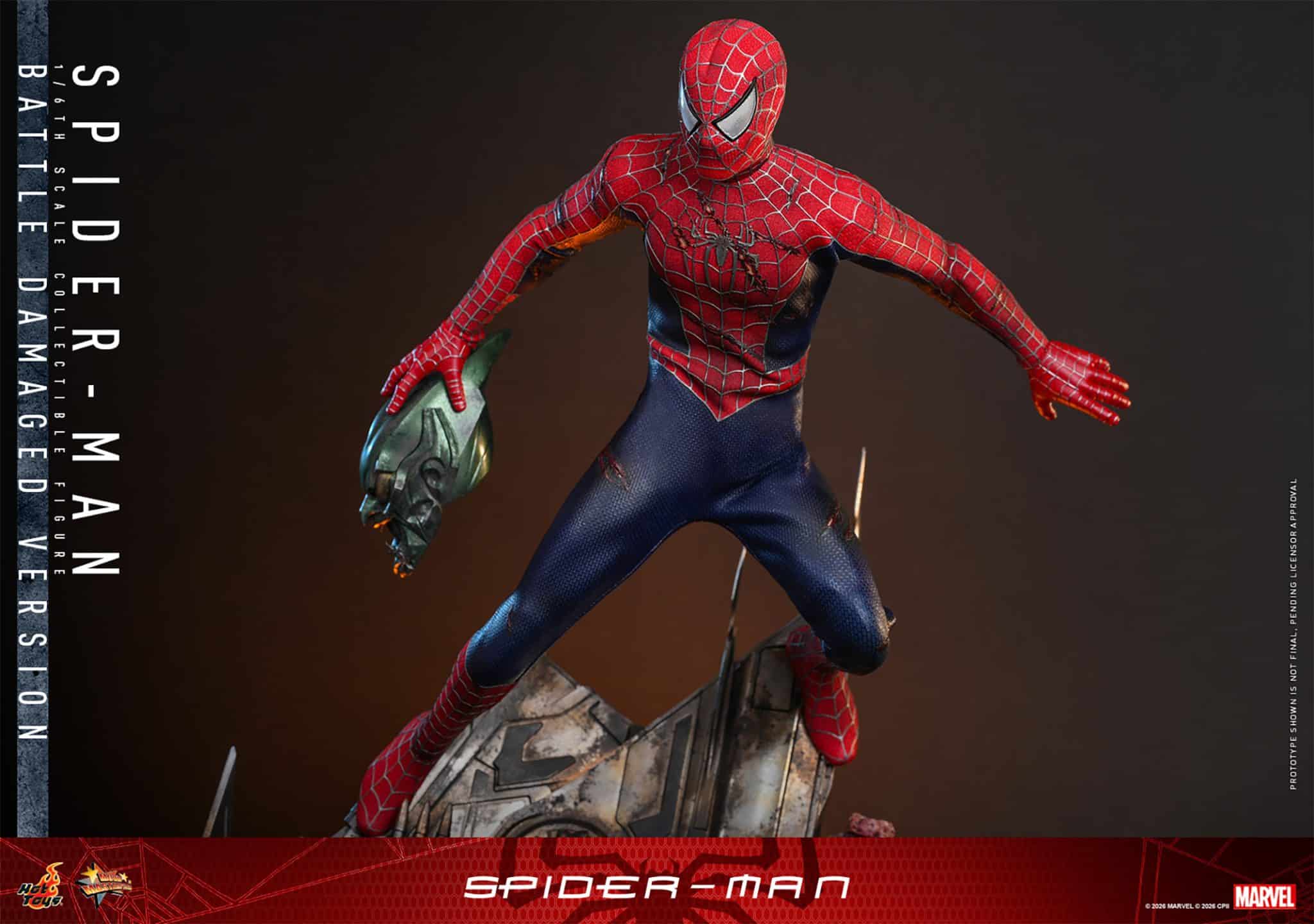 Spider-Man Battle Damaged Sixth Scale Figure Tobey Maguire Variant ...