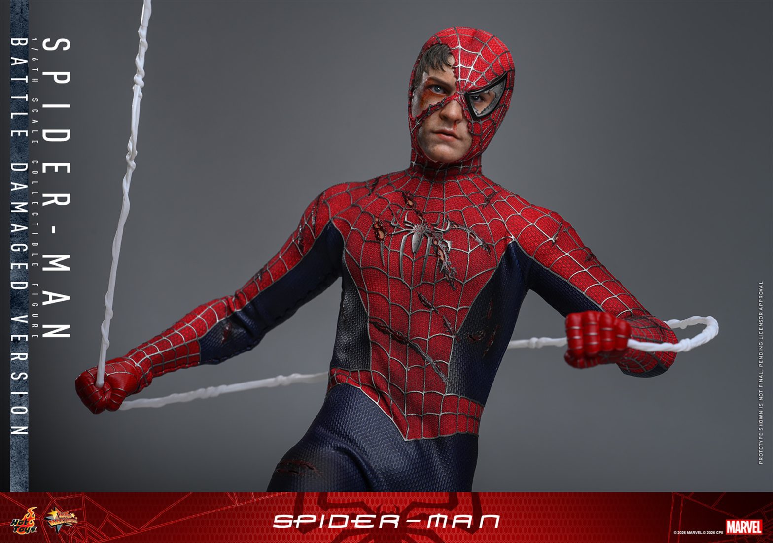 Spider-Man Battle Damaged Sixth Scale Figure Tobey Maguire Variant ...