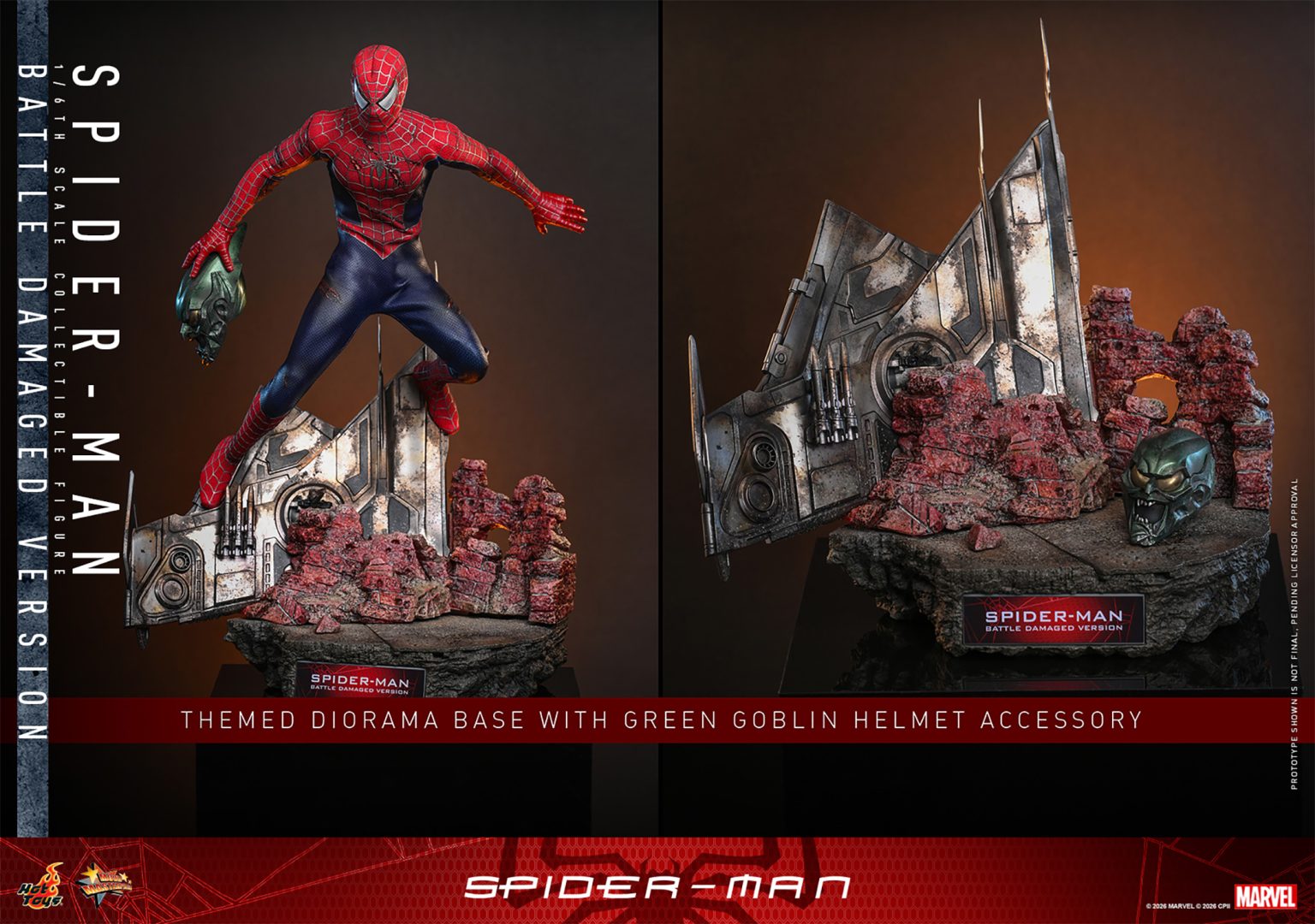Spider-Man Battle Damaged Sixth Scale Figure Tobey Maguire Variant ...