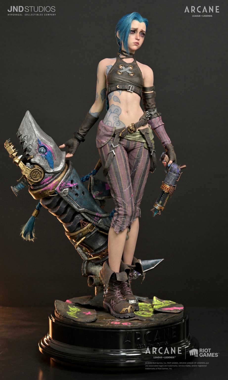 Jinx Statue ARCANE: League Of Legends 1:3 Scale Hyperrealistic Limited ...